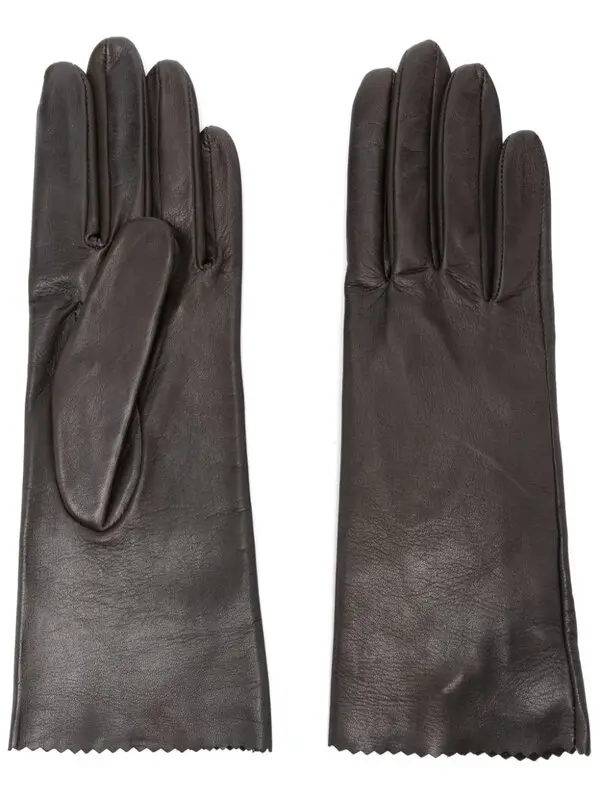 MANOKHI Leather Gloves - Brown