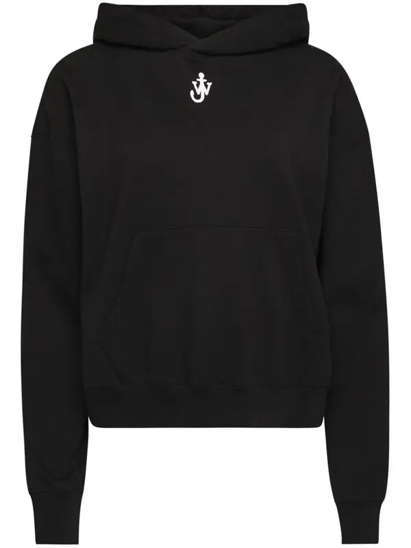 JW Anderson Anchor-embroidered Hoodie - Black