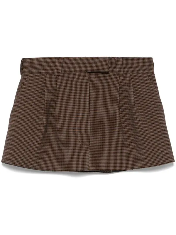 PNK Dogtooth-pattern Mini Skirt