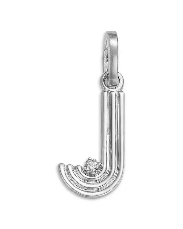 Adina Reyter Sterling Silver Diamond Initial Pendant - J