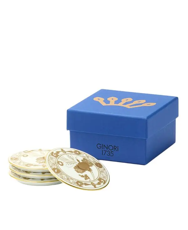 GINORI 1735 Four Piece Coaster Set - Aurum