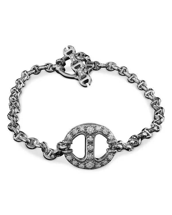 Hoorsenbuhs 18k Gold Diamond Large Link Toggle Bracelet
