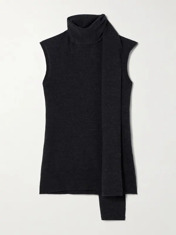 TOTÊME Draped Recycled Wool-blend Sweater