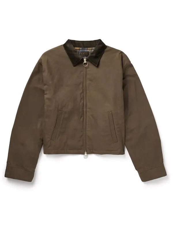 Kapital Drizzler Cropped Oiled-cotton Jacket