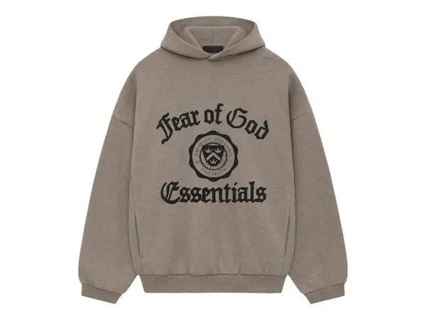 Fear Of God Essentials Heavy Fleece Vintage Shrunken Hoodie - Heather Gray