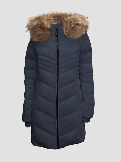 POINT ZERO Arnetta Chevron Chic Parka - Navy