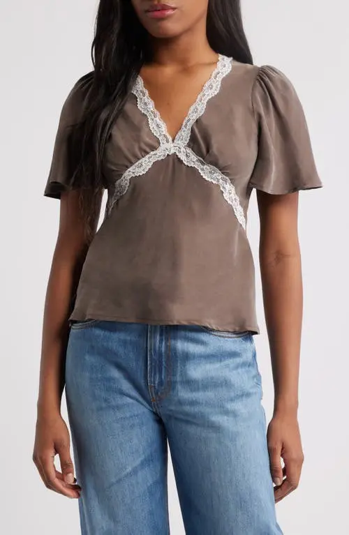 PETAL & PUP Elianna Lace Trim Top