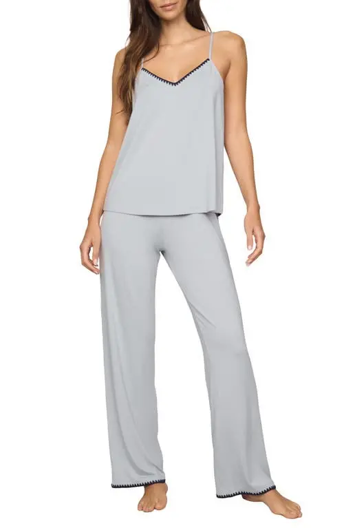 Eberjey Frida Cami Pajamas - Gray Dawn/navy
