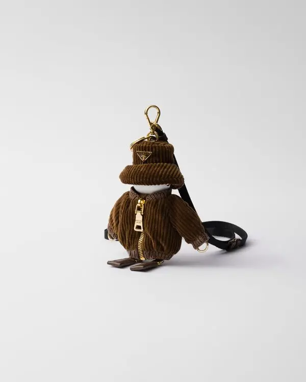 Prada Soft Robot Corduroy Bag Charm