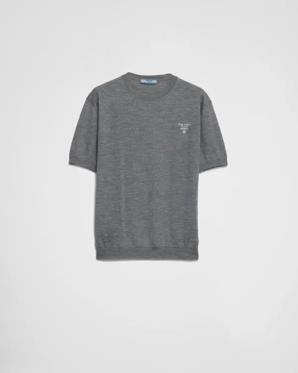 Prada Cashmere Crew-neck Sweater - Slate Gray