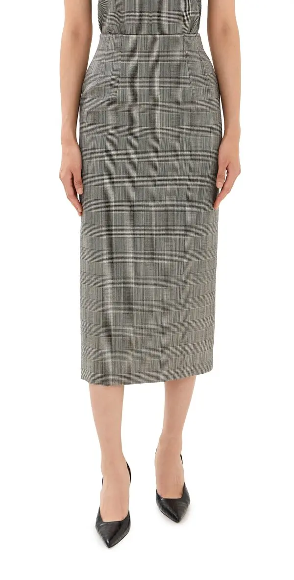 Wardrobe.NYC Contour Midi Skirt - Prince Of Wales