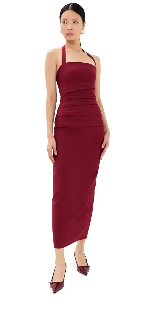 Lioness 1999 Halterneck Maxi Dress - Wine