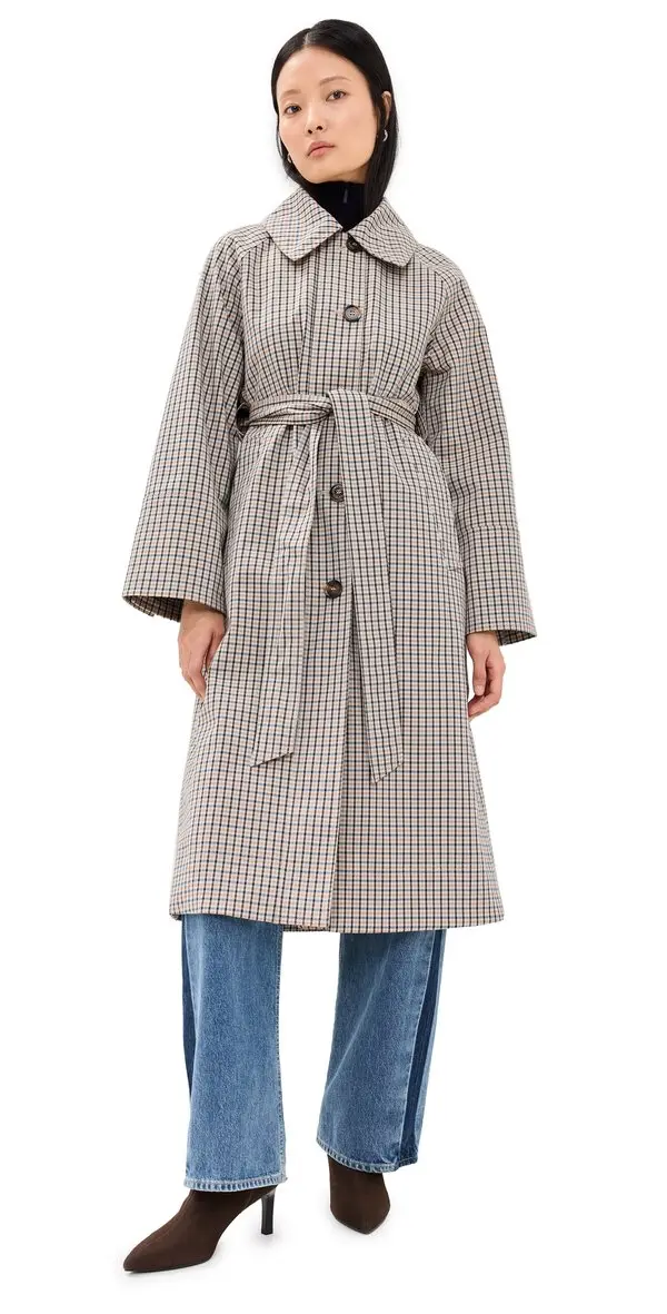 Barbour Beatrix Check Trench Coat