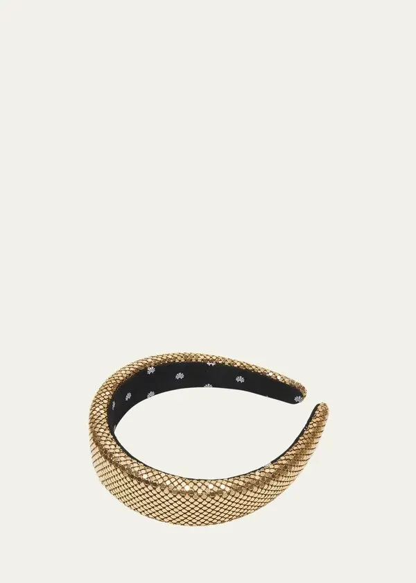 Lele Sadoughi Alice Chain Mail Headband - Bronze
