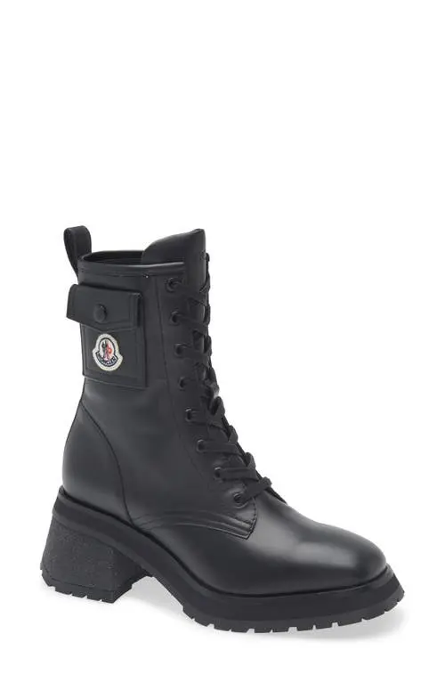 Moncler Gigi Leather Ankle Boots