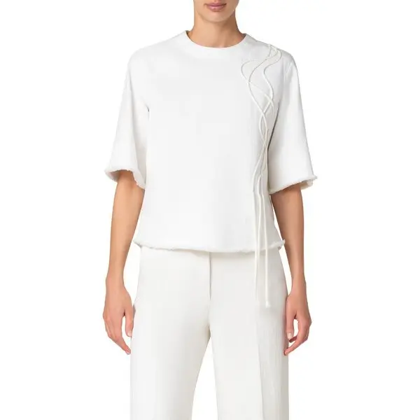Akris Wavy Rope Denim Top