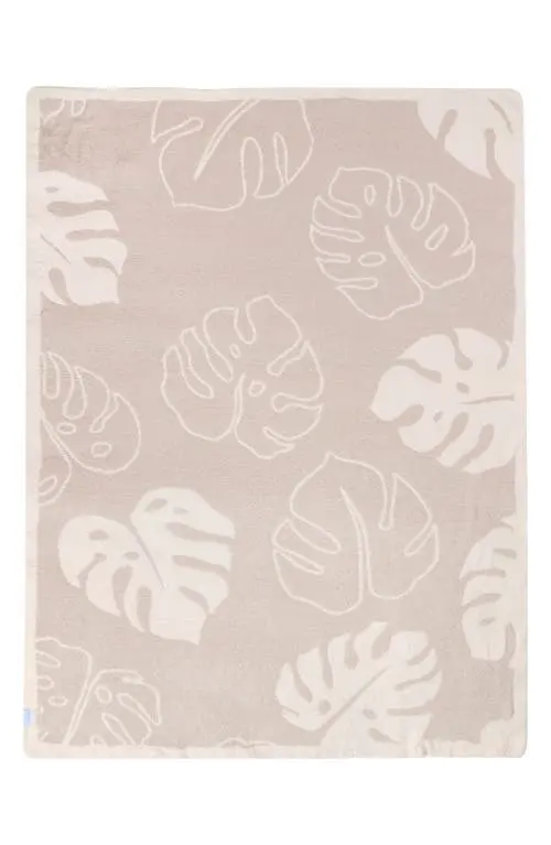 COCO MOON Monstera Leaf Bliss Fleece Throw Blanket