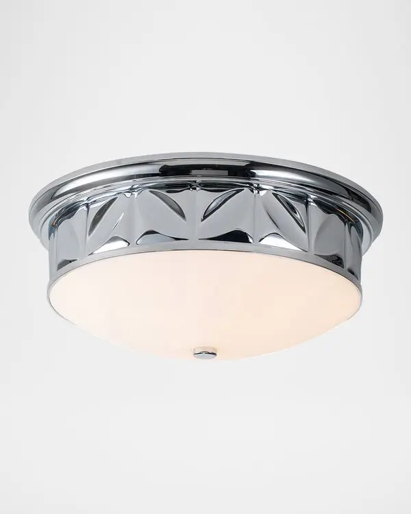 LUCAS + MCKEARN Epsilon 18" 3-light Flush Mount - Polished Chrome
