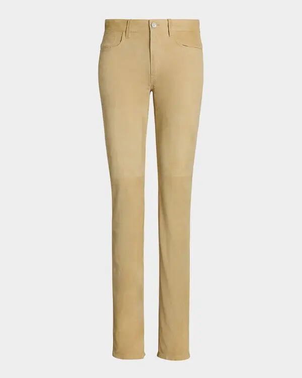 Ralph Lauren Scottie Lamb-suede Pants - Tan
