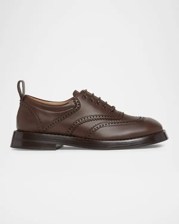 Alexander McQueen Brogue Leather Oxfords