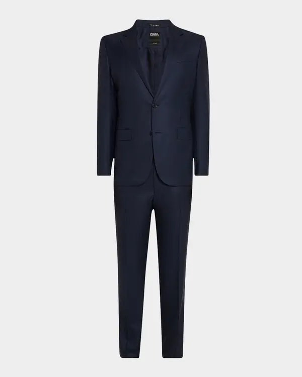 Zegna 15milmil15 Wool Striped Suit - Navy Stripe