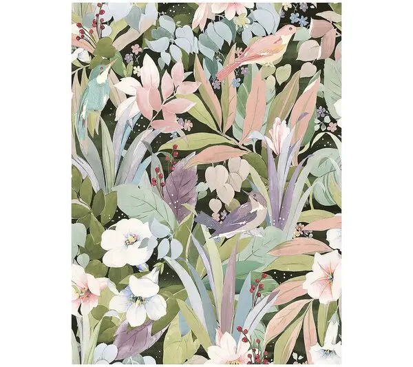 NEXTWALL Blossoming Birds Peel And Stick Wallpa Per