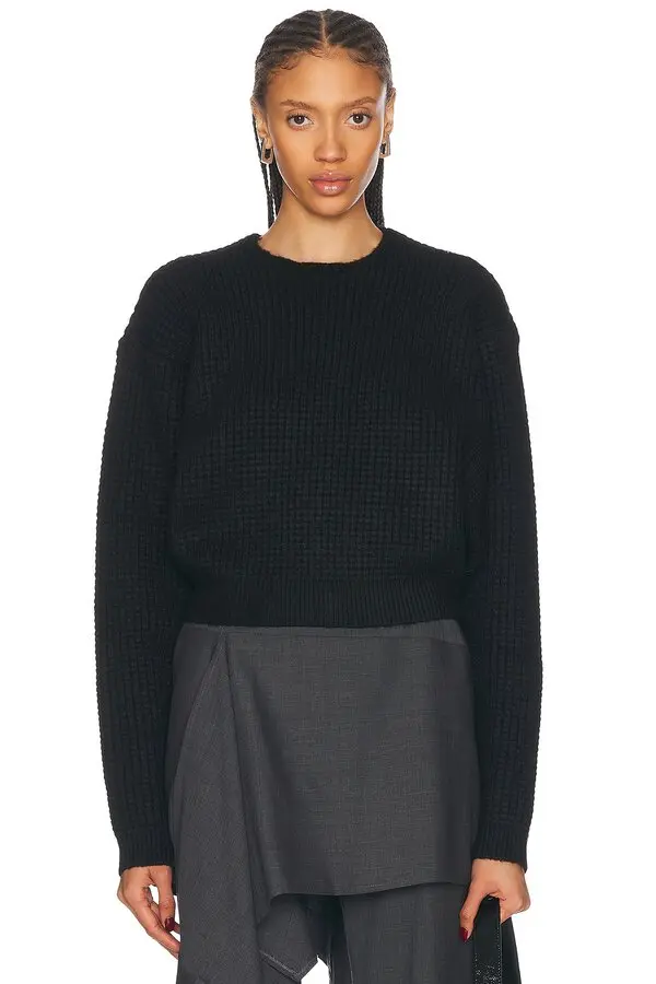 Fear Of God Cropped Crewneck Sweatshirt - Black