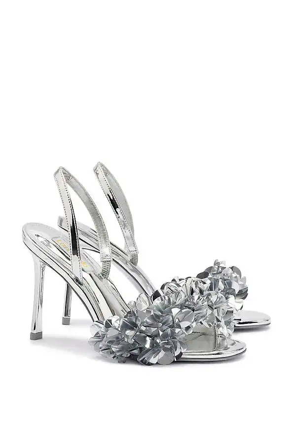 Larroude Morgan Sandal Silver Editorialist