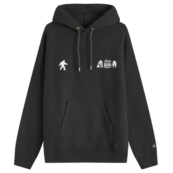 Nanga X Tacoma Fuji Records Logo Hoodie In Black - 40% Off 