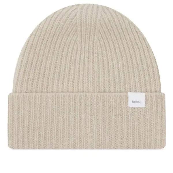 Norse Projects Standard Lambswool Beanie - Oatmeal
