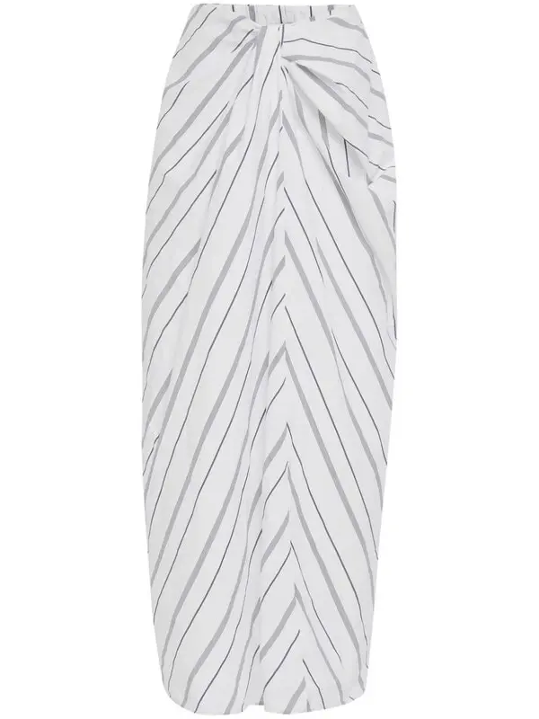 Rosetta Getty Twist Maxi Skirt - White