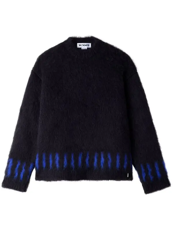 Sunnei Round-neck Sweater - Blue