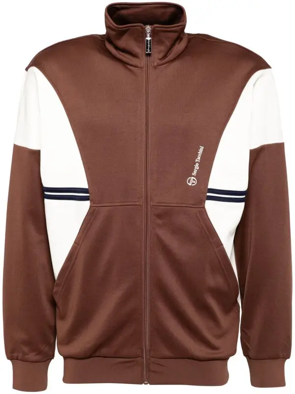 SERGIO TACCHINI Embroidered Track Jacket - Brown