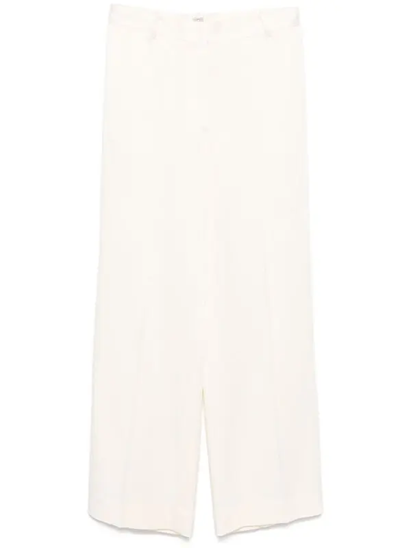 TOTÊME Crepe De Chine Trousers - Neutrals