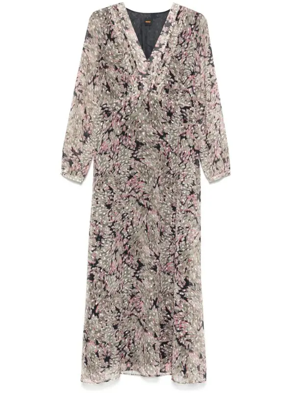 Hugo Boss Abstract-print Maxi Dress
