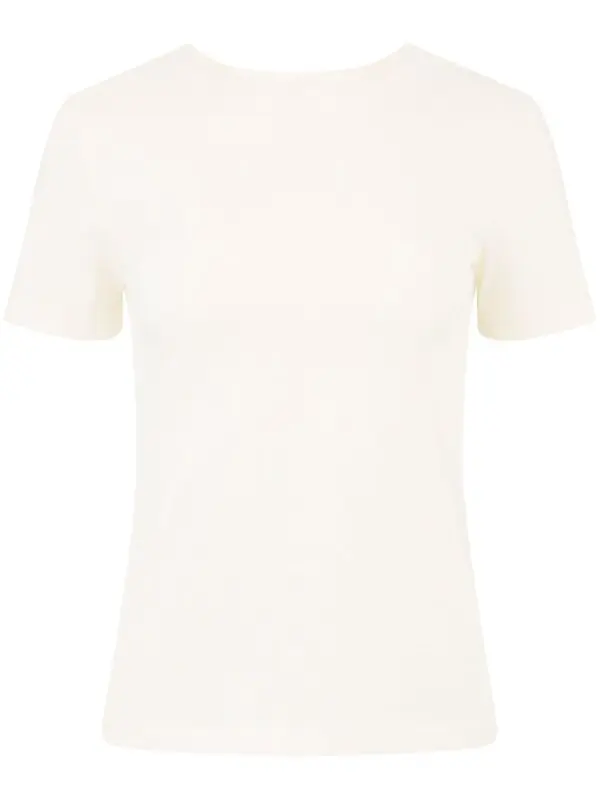 Nina Ricci Plunging Draped Back T-shirt - Neutrals