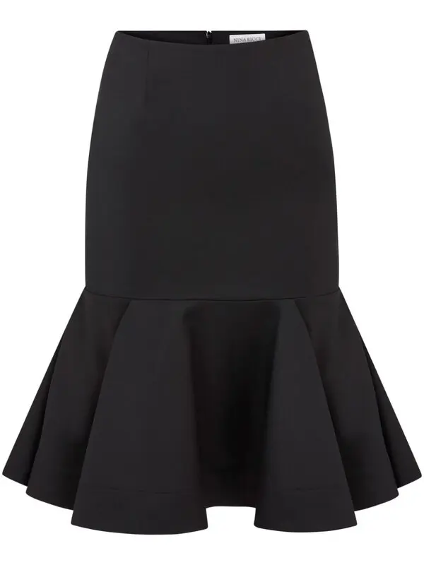 Nina Ricci Peplum Hem Midi Skirt