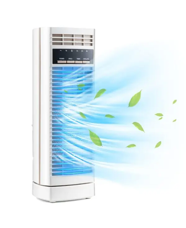 GOUUN 14 Inch Mini Oscillating Tower Fan Electric Desk Fan With 3 Speed And Timer