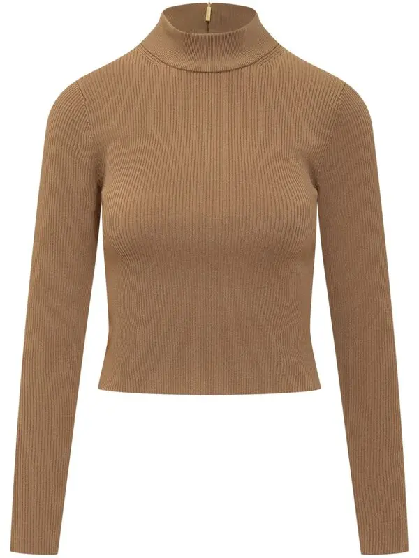 Michael Kors Mock-neck Ribbed Jumper - Neutrals