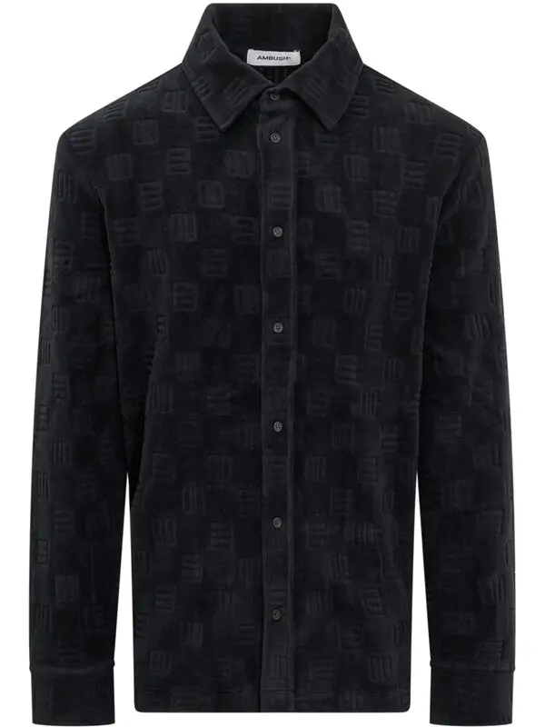 AMBUSH Monogram-pattern Shirt - Black