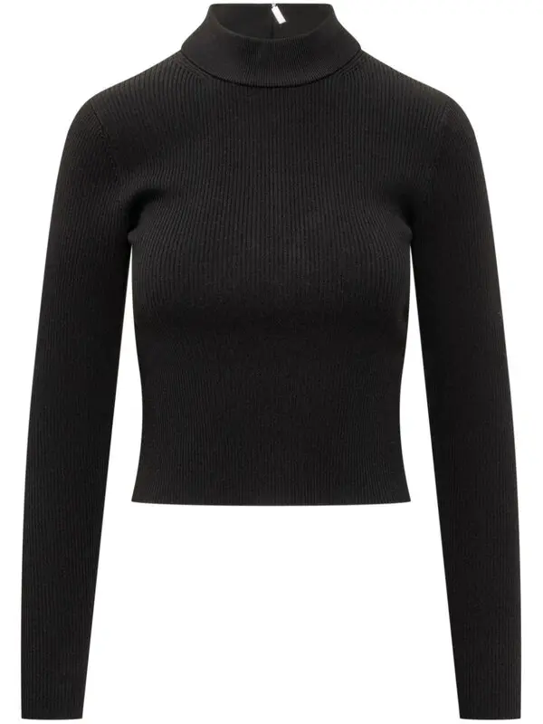 Michael Kors High-neck Ribbed-knit Jumper - Black