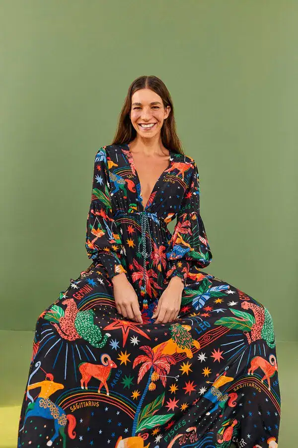 Farm Rio Zodiac Maxi Dress - Zoadiac | Editorialist