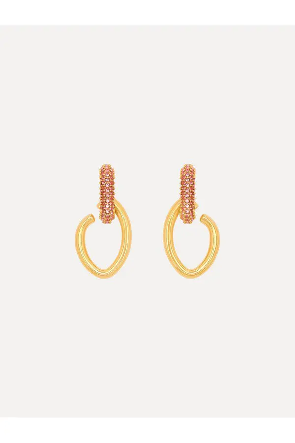 Oscar De La Renta Pavé O Drop Earrings - Natural