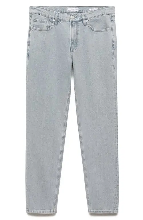 Mango Volt Regular Fit Straight Leg Jeans - Light Blue