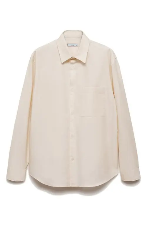 Mango Regular Fit Oxford Button-up Shirt - Vanilla