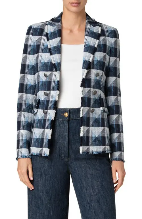 Akris Rhombus Jacquard Blazer