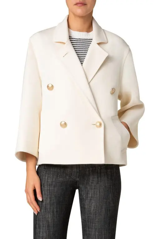 Akris Double-breasted Virgin Wool Coat
