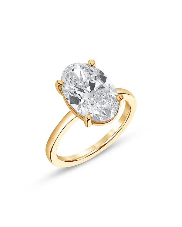Bloomingdale'S Certified Lab Grown Oval Diamond Engagement Ring 6.0 Tcw - Gold