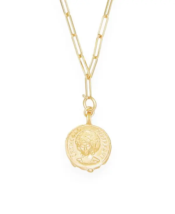 DEUX LIONS JEWELRY Sophia Charm On Cairo Chain Necklace - K Gold Plated