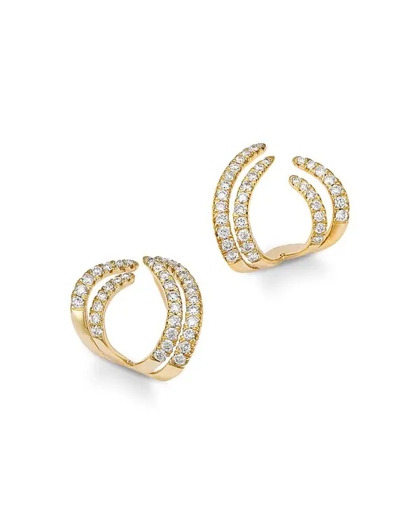 Bloomingdale'S Diamond Huggie Cuff Earrings, 0.58 Tcw